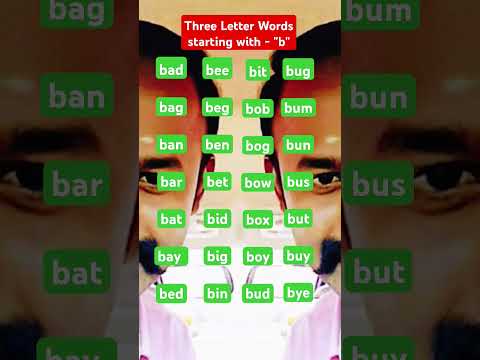 Three Letter Words starting with - "b" #threeletterwords