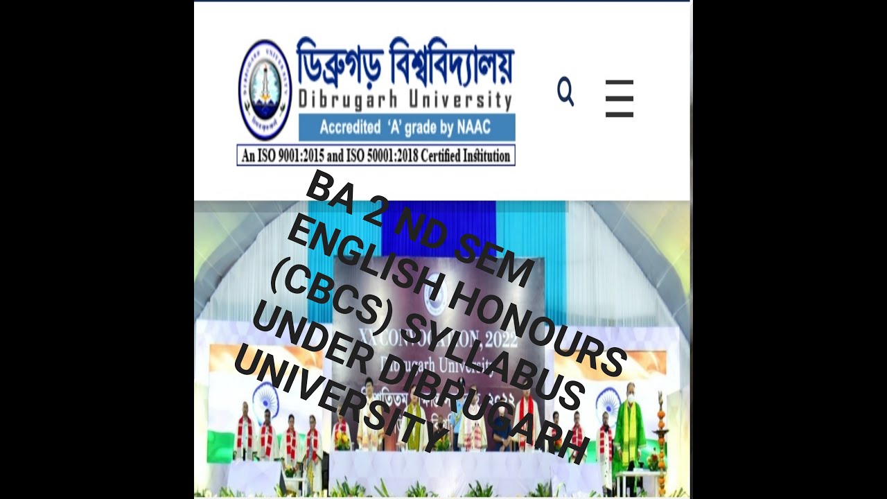 BA 2 ND SEM ENGLISH HONORS SYLLABUS (CBCS) UNDER DIBRUGARH UNIVERSITY