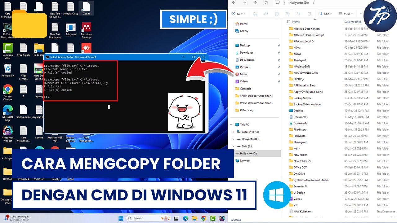 Cara Copy Folder Dengan CMD Di Windows 11