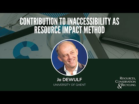 Jo DEWULF: Contribution to inaccessibility as resource impact method