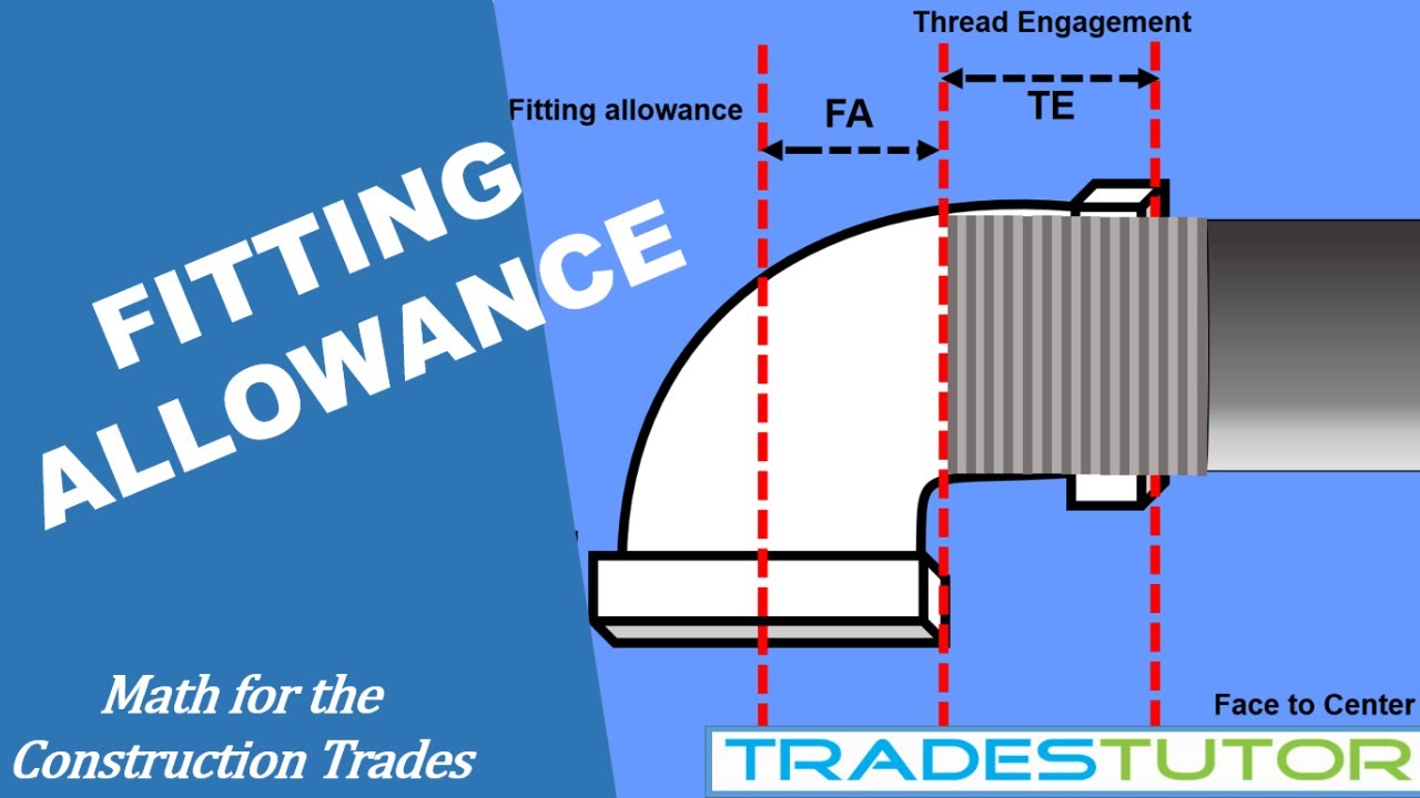 Fitting allowance for the piping trades