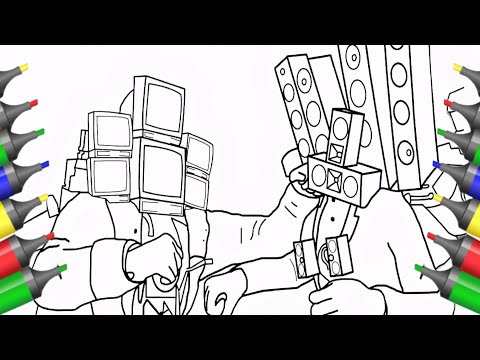 SKIBIDI TOILET - TITAN TV MAN VS TITAN SPEAKERMAN Coloring Pages / Color New Bosses skibidi toilet