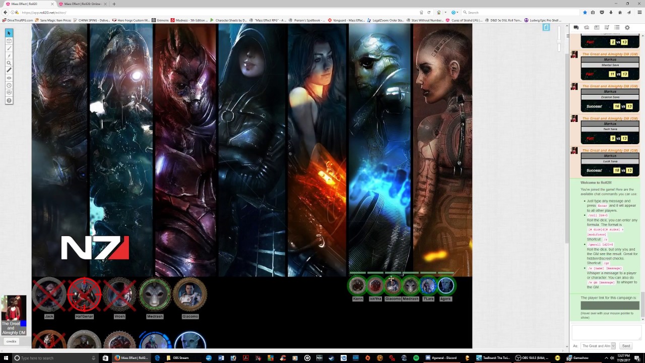 Roll20 Tokens and Aura/HP API