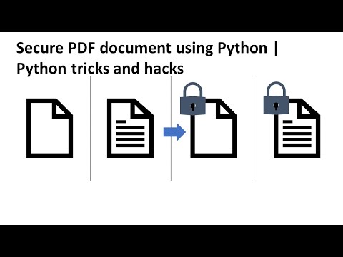 Secure PDF document using Python | Python tricks and hacks