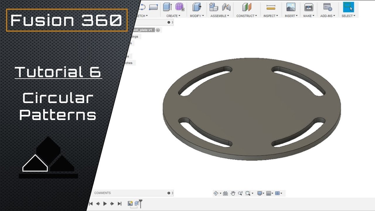 Circular Pattern | Fusion 360 Tutorial 6