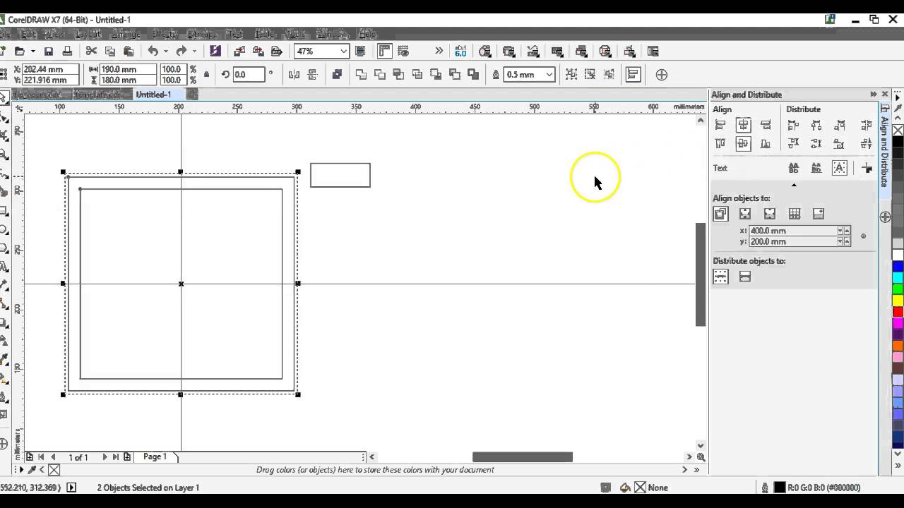A CorelDraw Tip - using the Align & Distribute function
