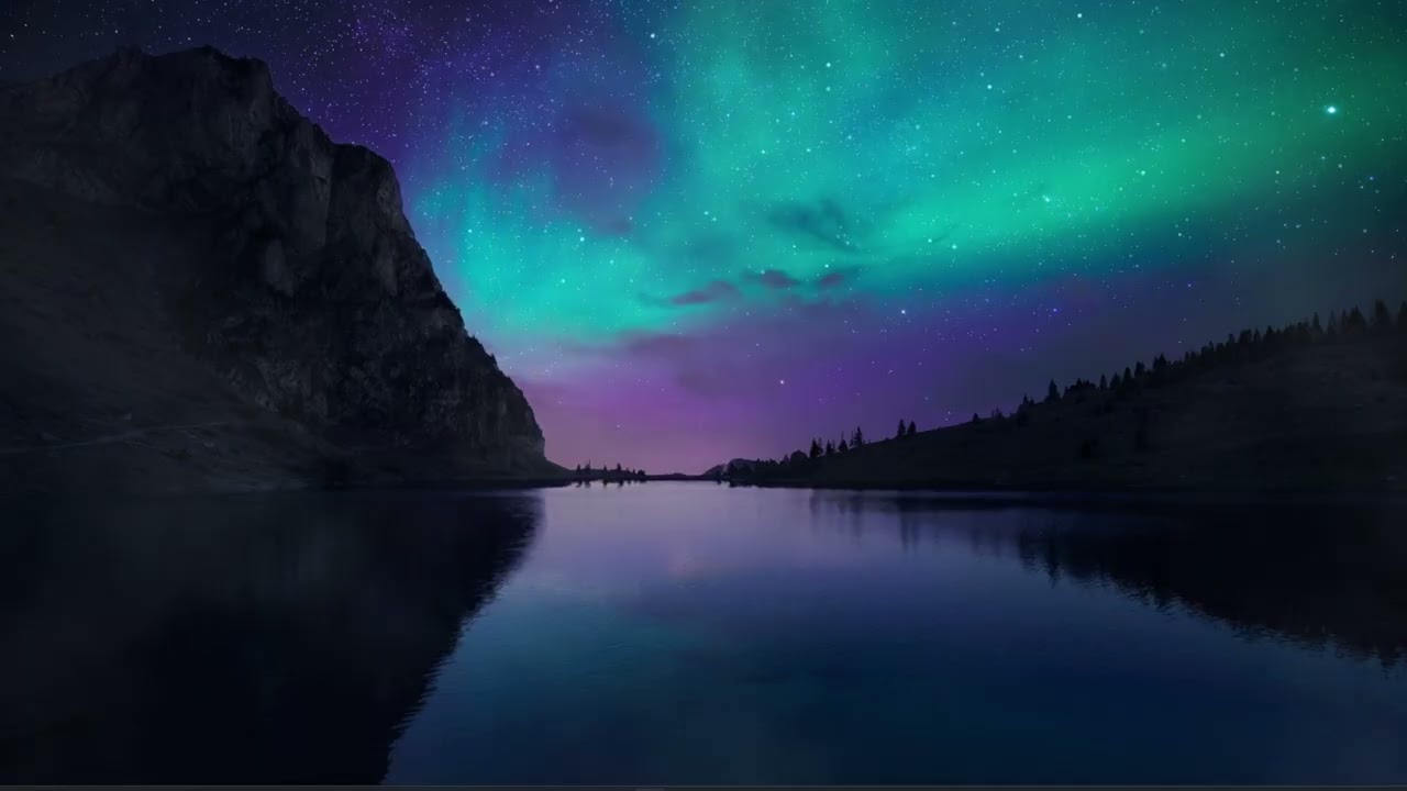 4K Aurora Lake Wallpaper Engine