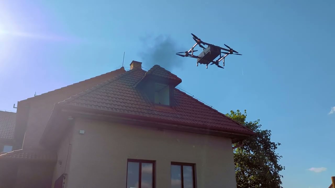 DOFEC the Fire Fighting Drone in action