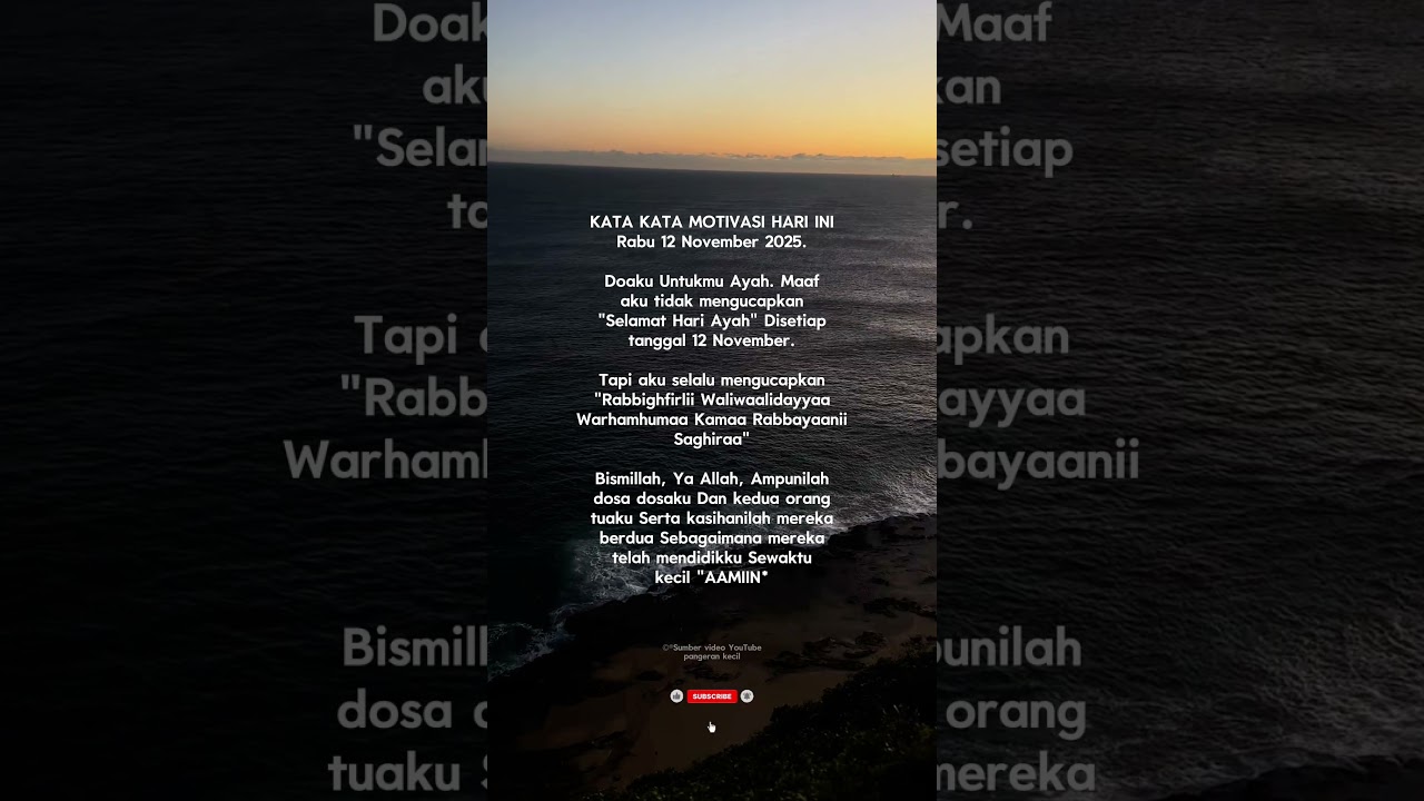 Kata Kata Hari ini Rabu 12 November 2025 - ( SELAMAT HARI AYAH )