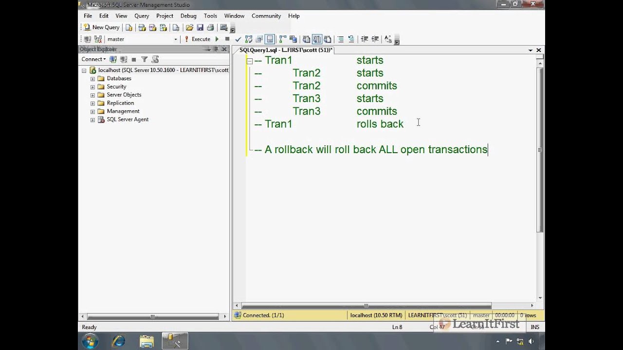 Nested Transactions in T-SQL