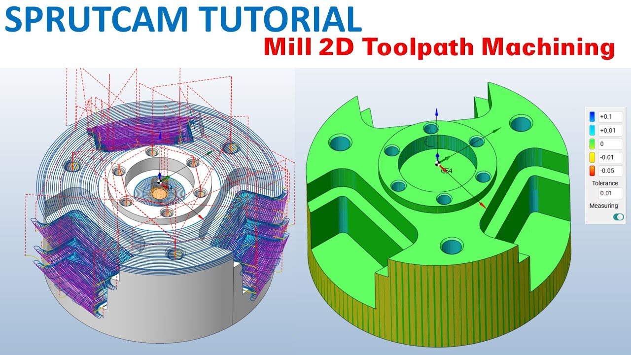 SprutCAM Tutorial #199 | Milling 2D Adaptive Toolpath