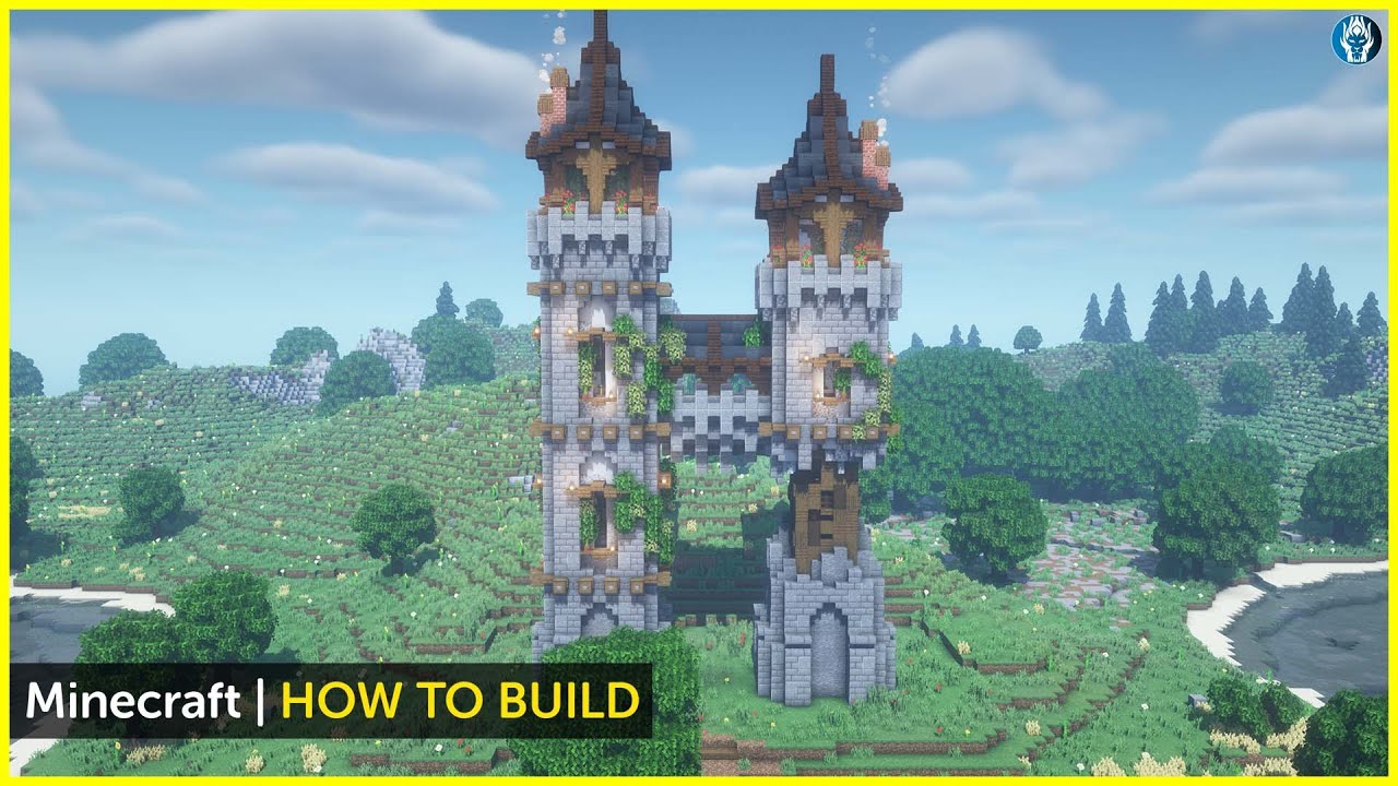 Minecraft How to Build a Fantasy Tower Base (Tutorial) - マイクラビルダーズ