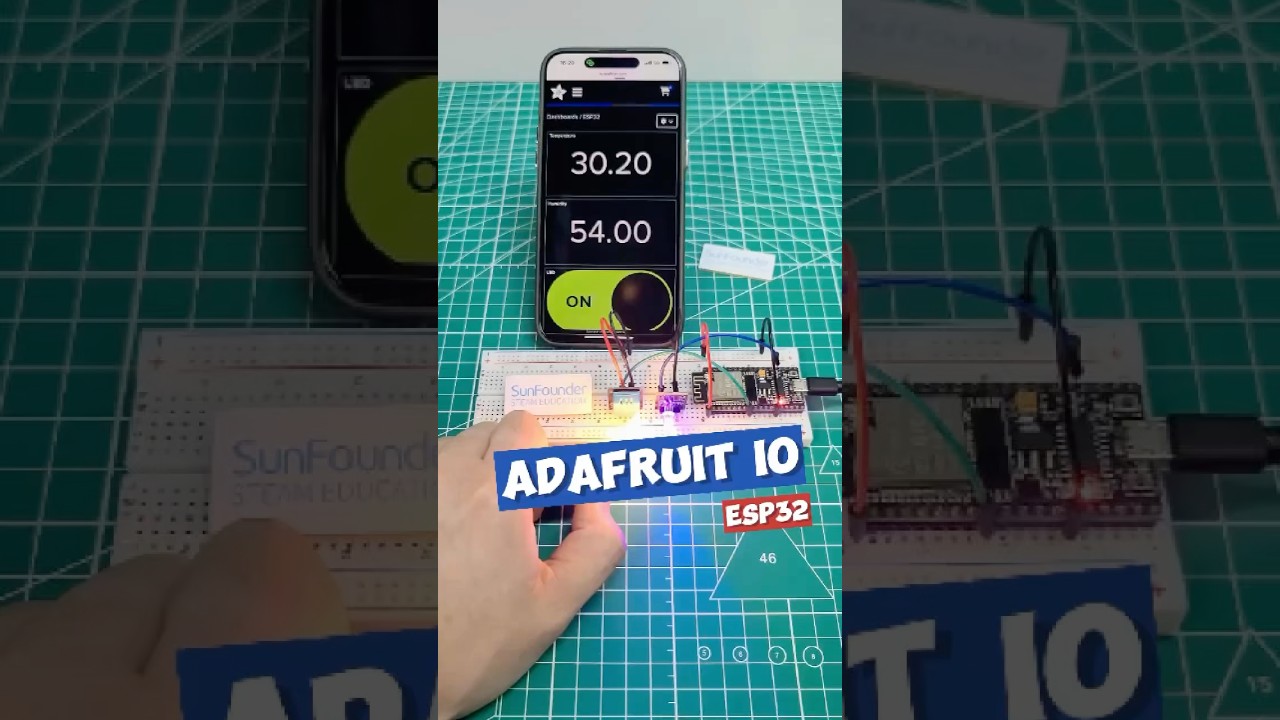 DIY IoT Dashboard with ESP32 and  ​⁠@adafruit IO!