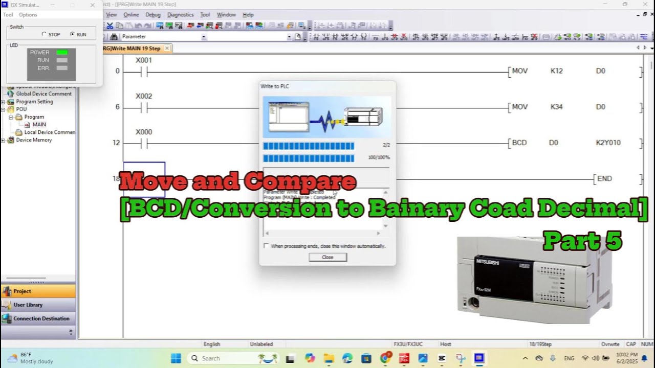 Move and Compare[BCD/Conversion Code to Binary coded Decimal] Part 5