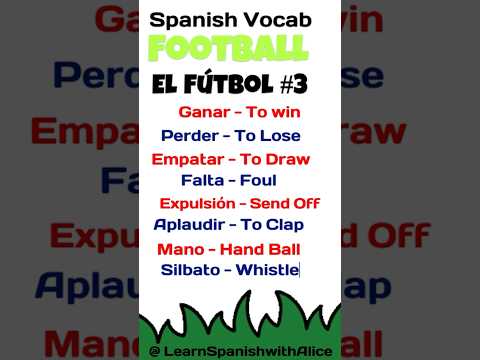 Spanish Football Words You Need to Know #shorts #learnspanish