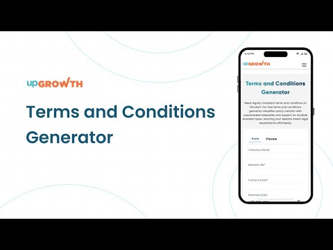upGrowth AI-Powered Terms and Conditions Generator | Create Legal Docs in Minutes!