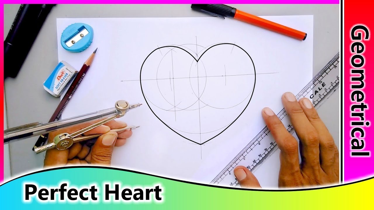 how to draw a Perfect Heart Shape with geometry