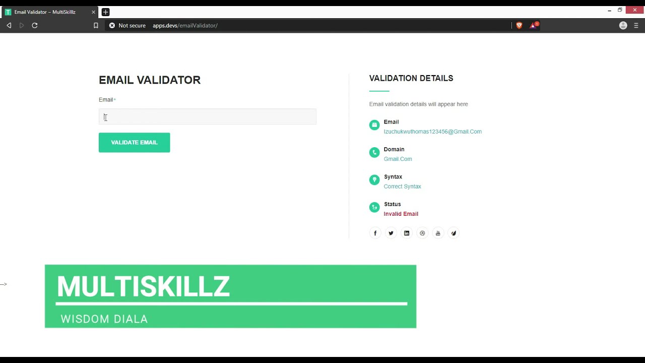 Email validator using MailboxValidator API (PHP, JQUERY, AJAX)