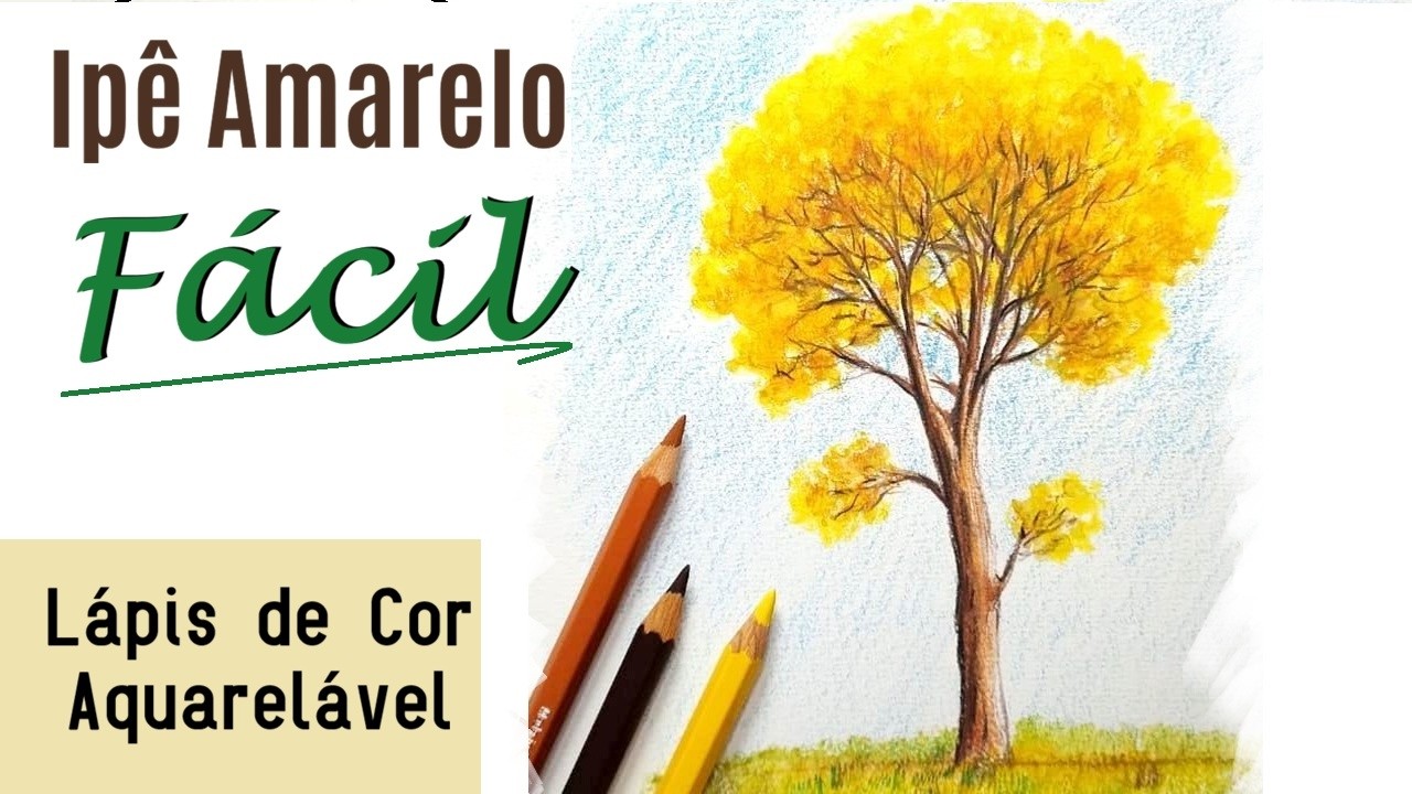 Passo a Passo de Como Desenhar um Lindo Ipê Amarelo!