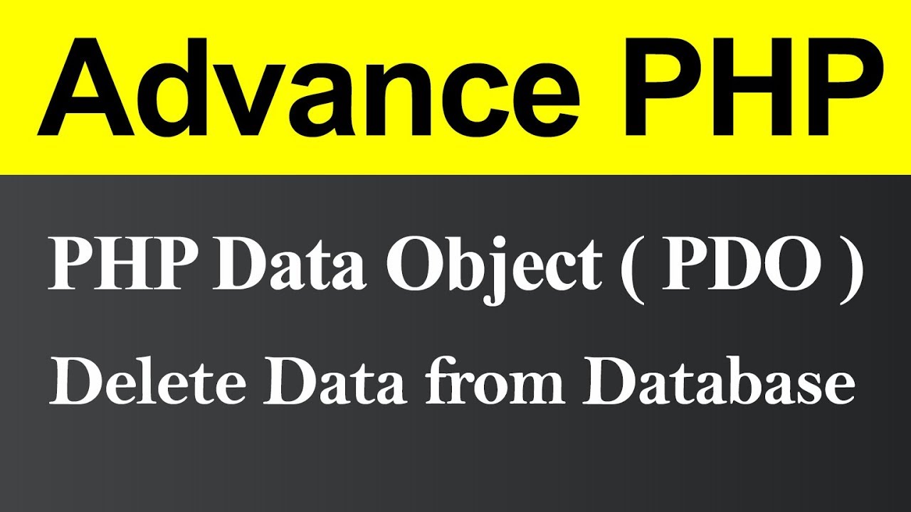 Delete Data from Database using PDO in PHP (Hindi)