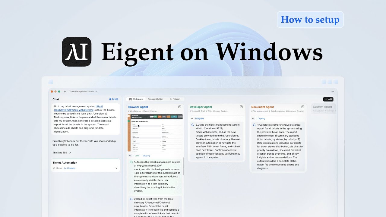 How to Set Up Eigent on Windows + A File Organization Use Case