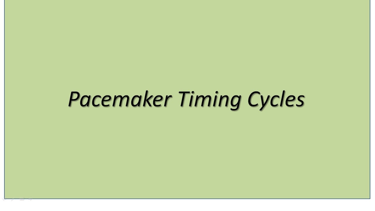 Pacemaker Timing Cycles