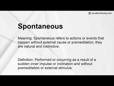 Spontaneous Meaning