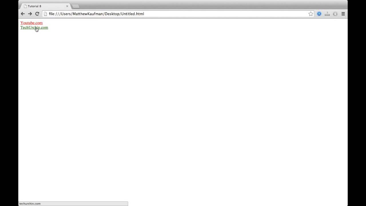 HTML Tutorial 8: Hyperlink Color