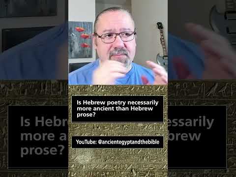 Is Hebrew poetry necessarily more ancient than Hebrew prose?