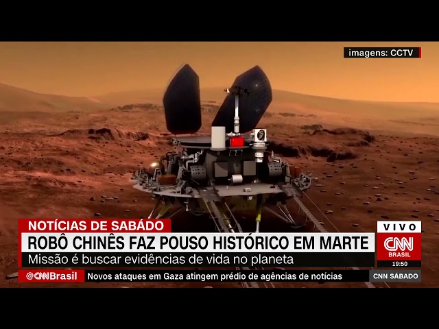 Nave espacial chinesa pousa em Marte; veja momento exato | CNN Brasil