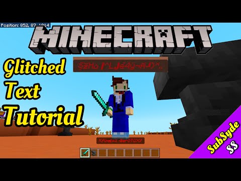 HOW TO GET GLITCHED TEXT IN MINECRAFT: Easy glitched text tutorial in Minecraft Bedrock