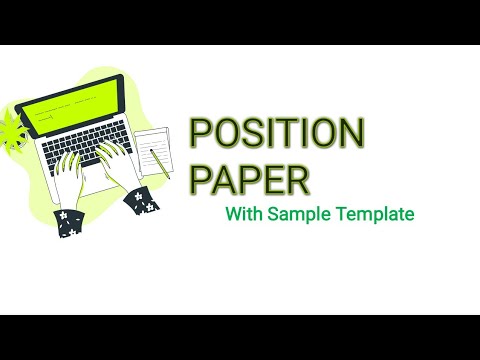 How to Write a Position Paper