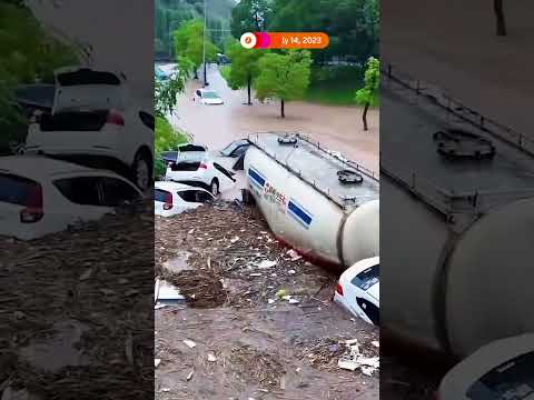 In China, floods create 'waterfall' in Chongqing