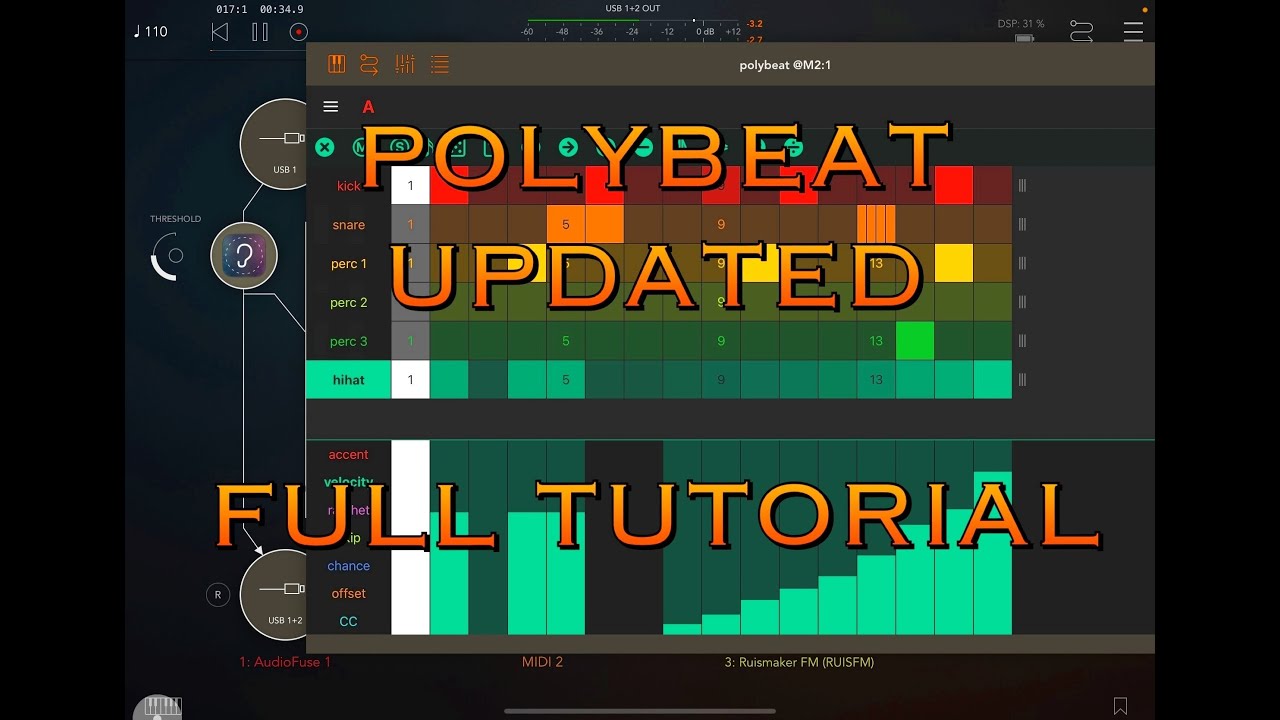 POLYBEAT - Polyrhythmic Drum Sequencer - UPDATED - Tutorial for the iPad