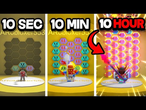 10 Second Vs. 10 HOUR Attack Hive - (Bee Swarm Simulator)