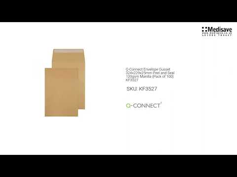 Q Connect Envelope Gusset 324x229x25mm Peel and Seal 120gsm Manilla Pack of 100 KF3527 KF3527
