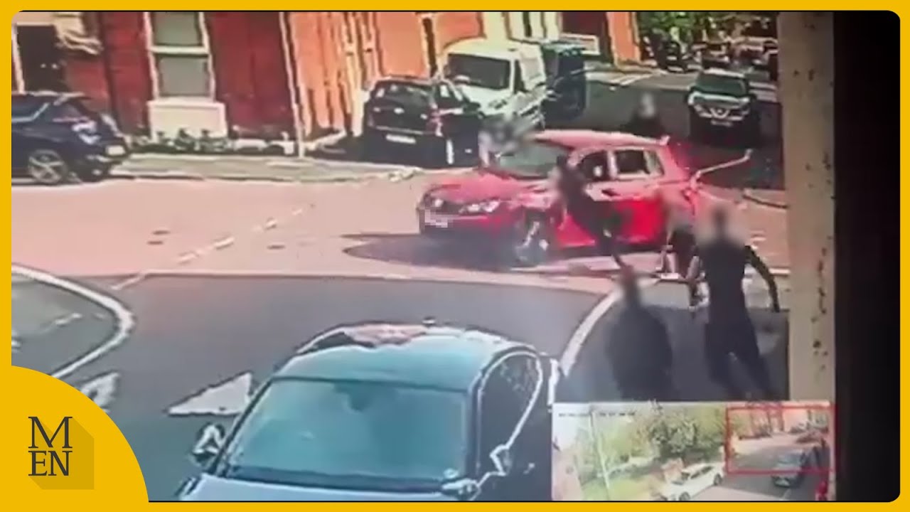 Terrifying moment car ploughs into group of people in hit-and-run outside polling station ...