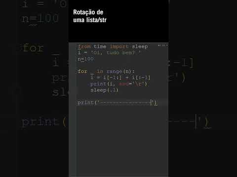 Rotação de uma lista/string in Python