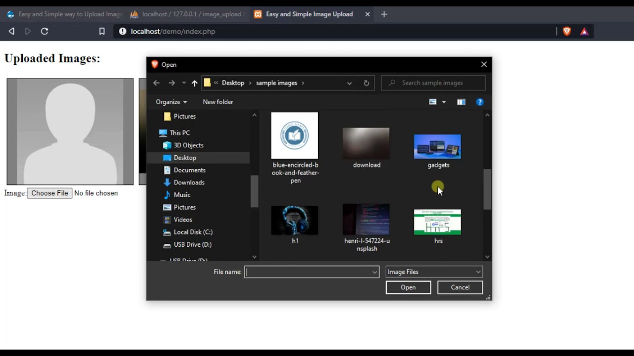Easy and Simple way to Upload Image using PHP/MySQLi Tutorial Demo