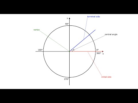 A central angle in standard position on the unit circle | Trigonometry | Python Turtle