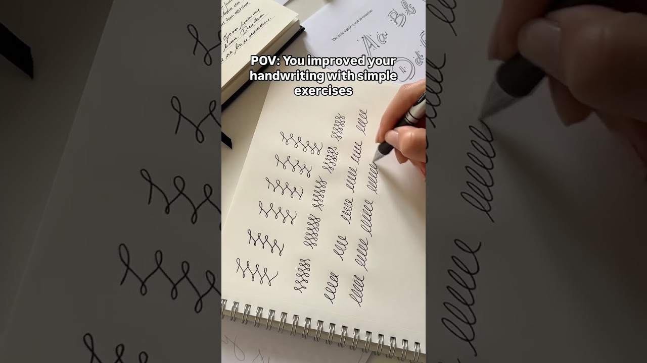How to improve your handwriting 🖋️ simple exercises #handwriting #writing #cursivewriting