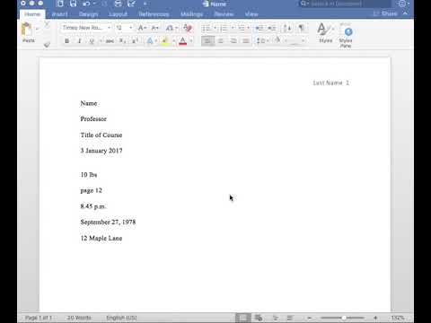 MLA Format Number Rule Abbreviations, Dates, Times, Addresses, Pages