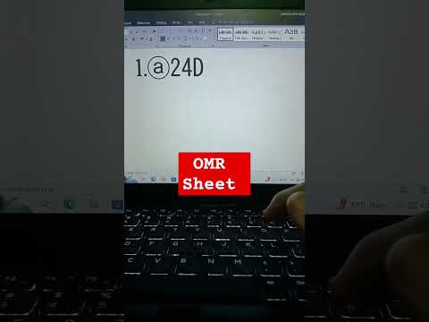 how to create omr sheet in excel #shorts #msword