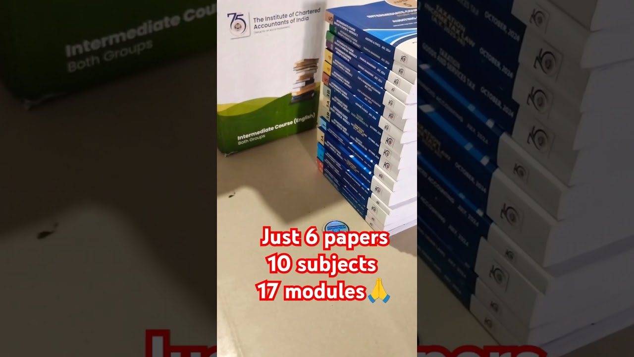 ICAI CA INTER Sep-25📚 Jan/may 2026 Books unboxing  #caintermediate #pw #pwians #trending  #cawallah