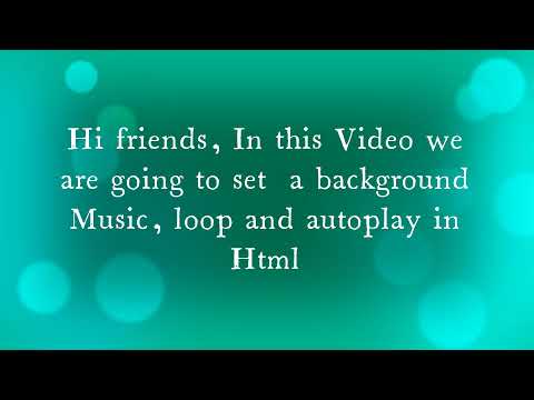 How to autoplay and loop a Background Music in html | Coding தமிழா!!