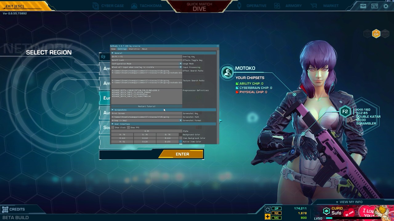 ReShade Tutorial - Ghost in the Shell: First Assault