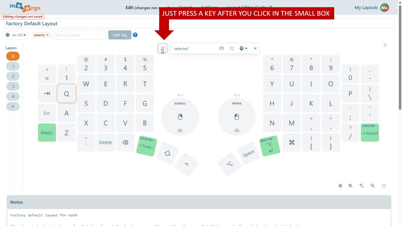 Layout Editor Secrets - quick demo of some cool new features (Glove80 and Go60)  #moergo_community