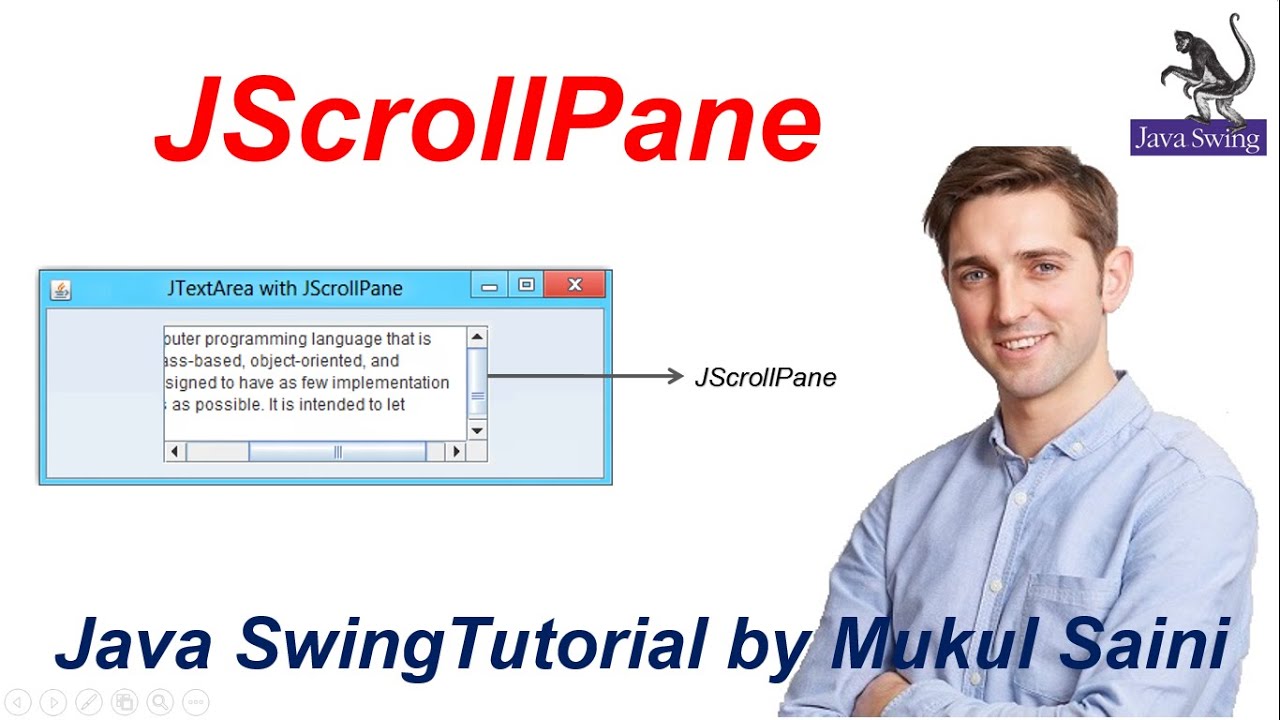 #33 Java Swing Tutorial | JScrollPane in Java