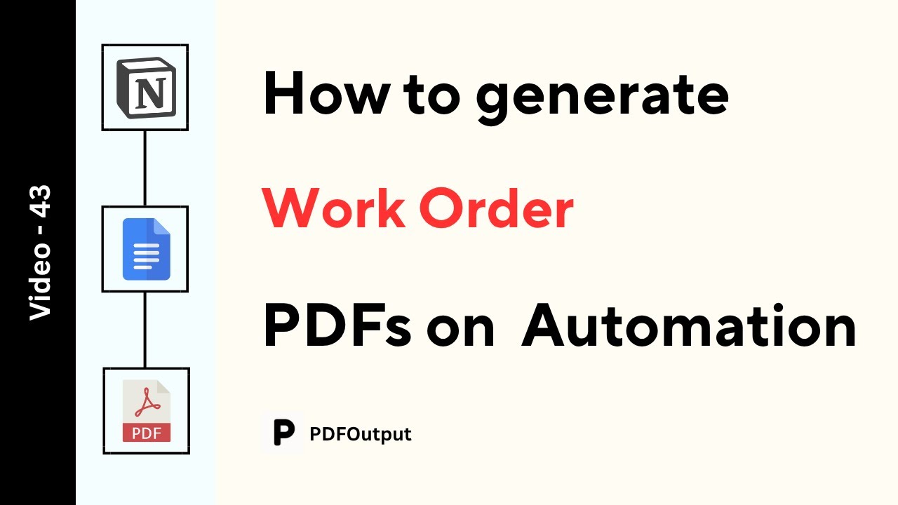 Work Order PDF Generator (How to create work order PDFs on automation using Notion)
