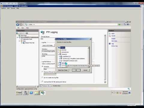 How to change the log file encoding from UTF to ANSI for an FTP site on a Windows 2008 R2 server